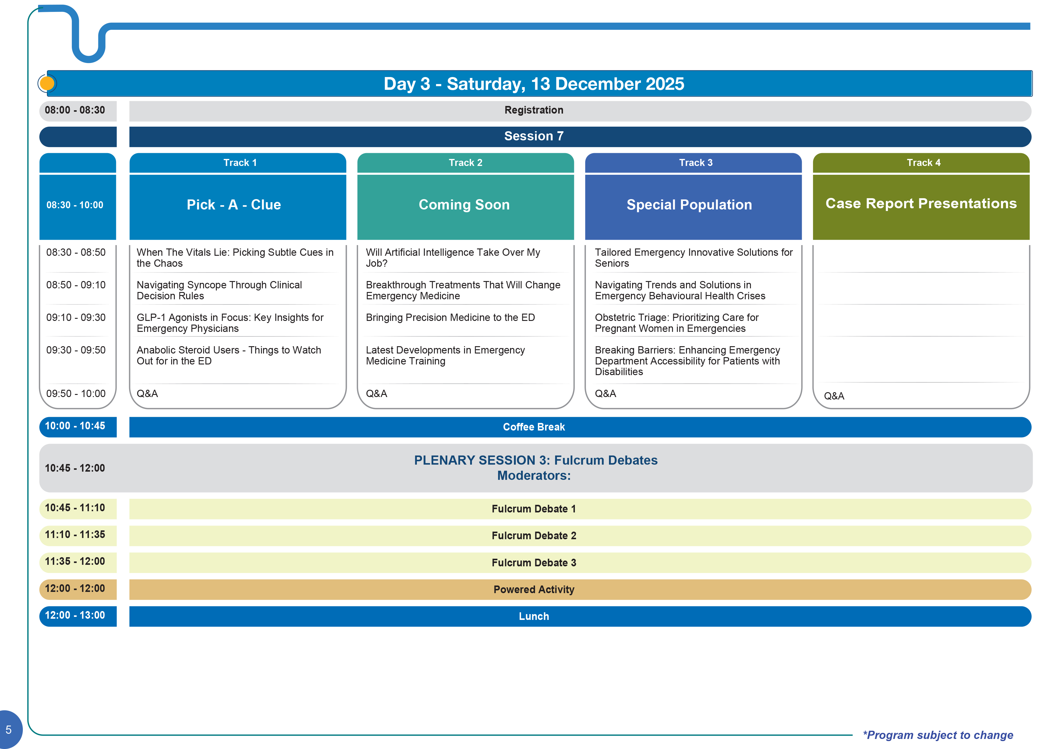 ACEM 2025 Agenda | Asian Conference on Emergency Medicine